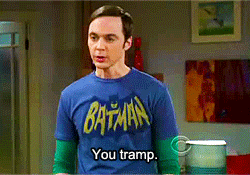 Sheldon Cooper Saying "You Tramp" Gif ~ The Big Bang Theory Gifs