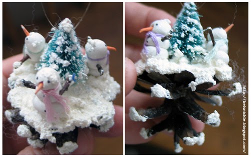An Adorable Snowman Craft Using Pine Cones | Belznickle Blogspot : An ...