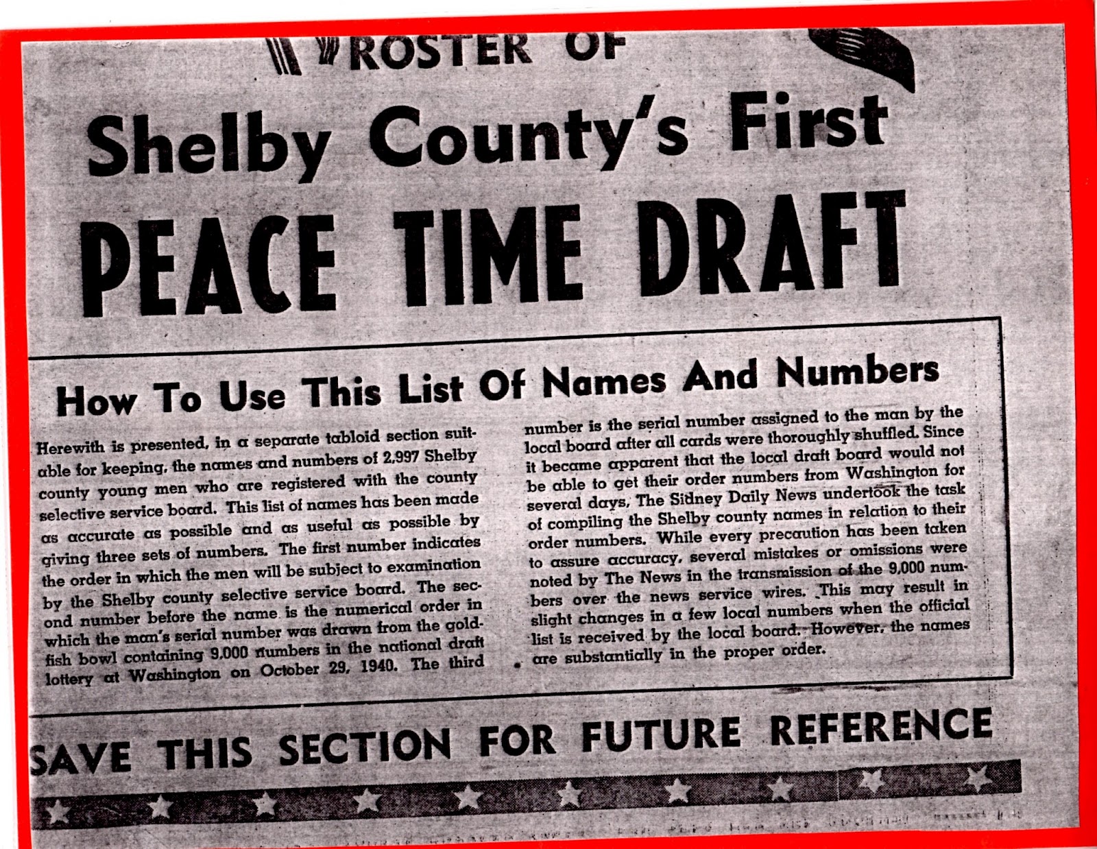 Boerger Pictorial History: Peace Time Draft