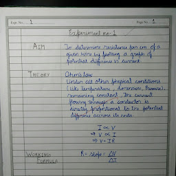 Physics CBSE Practical file Class 12 (With accurate readings)