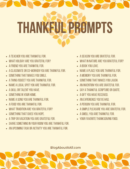 Thankful Activities for this November | Blog About It All