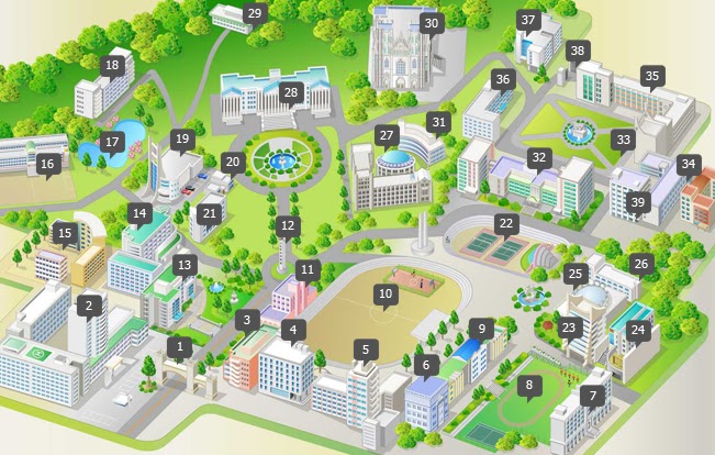 Sydkorea: Kyung Hee University - Campus Map