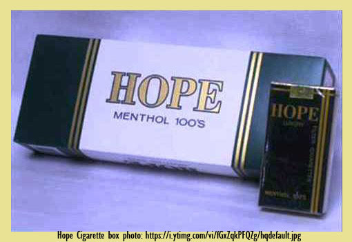 ISA MUNANG PATALASTAS: 107. A Light of Hope: HOPE CIGARETTES, 1979