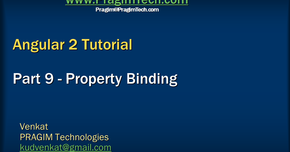 Sql Server Net And C Video Tutorial Property Binding In Angular 2
