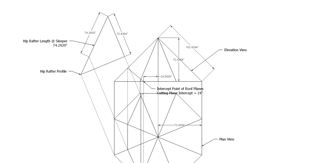 Roof Framing Geometry: Octagon Roof Framing Layover Valley