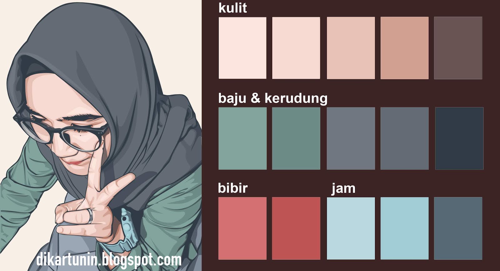 Membuat Palet Warna Vektor Kartun