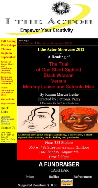 Petronia Paley's I THE ACTOR Showcase 2012 (NYC) — I The Actor ...