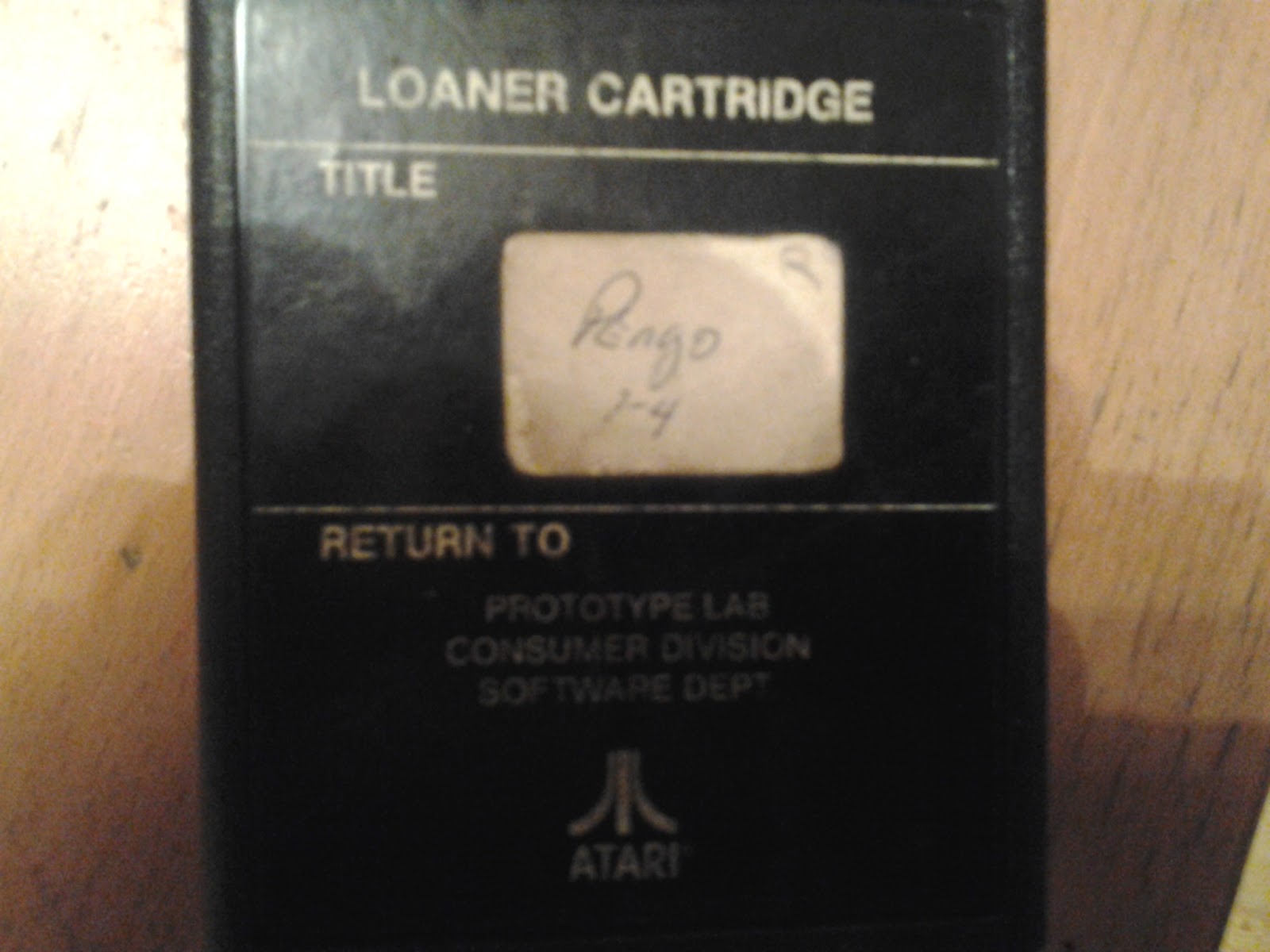 Retro Video Games Zone!: Pengo Atari 2600 Prototype