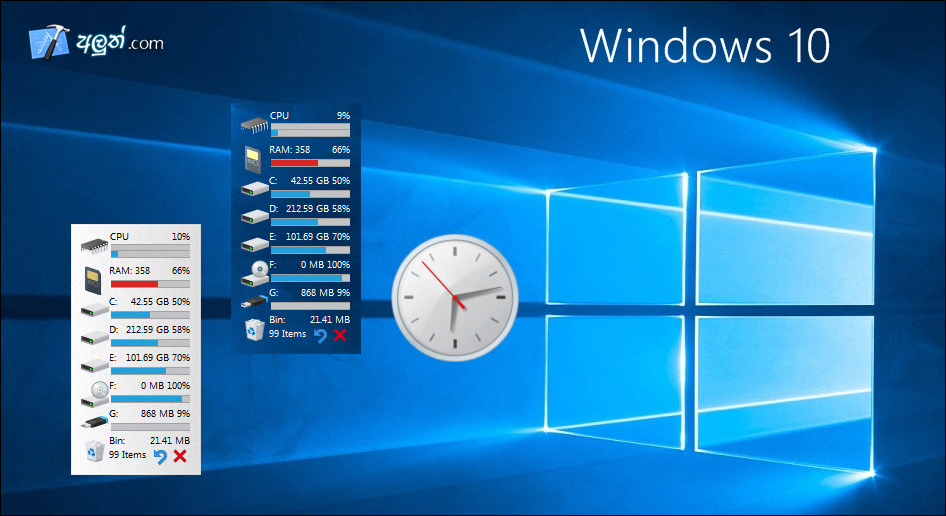Use Desktop gadgets in Windows 10 - 762RMC