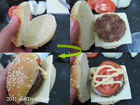Just Try & Taste: Resep Burger Daging Sapi, Keju dan Sayuran