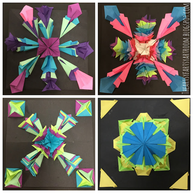 The Artsy Fartsy Art Room: Radial Paper Relief Sculptures (2015/16)