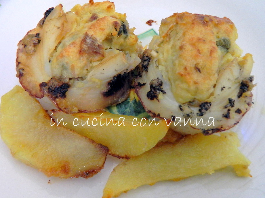 in cucina con vanna: Seppie ripiene di patate e tonno, al forno