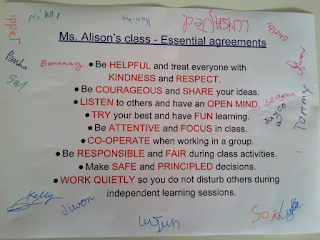 Ms Alisons Blog: Class essential agreements