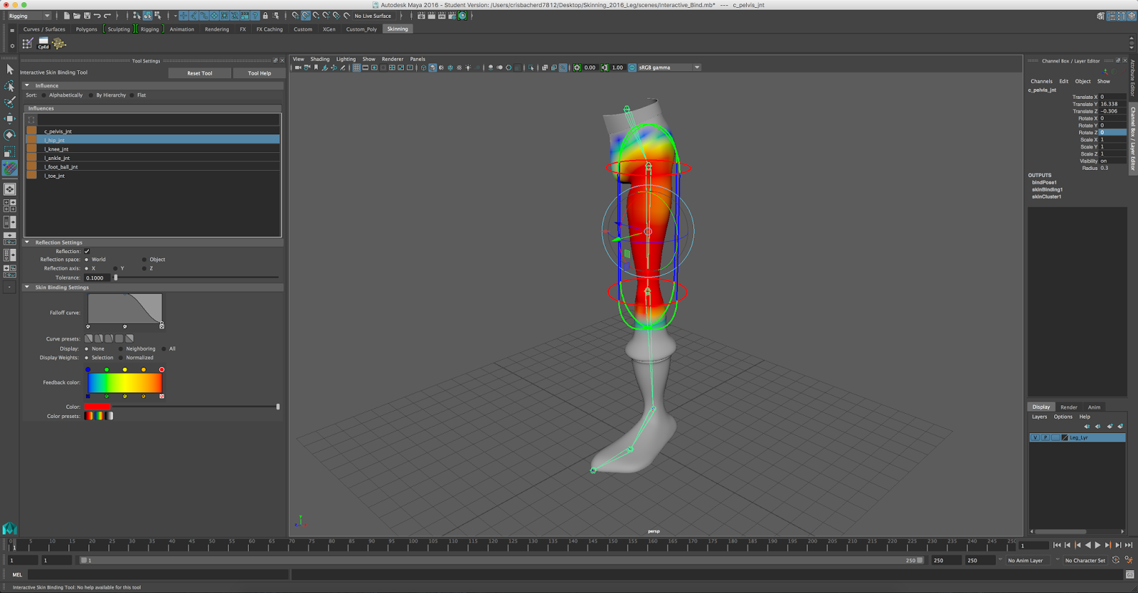 Deanna Crisbacher : Maya Skinning Method 2: Post Weights & Interactive Bind