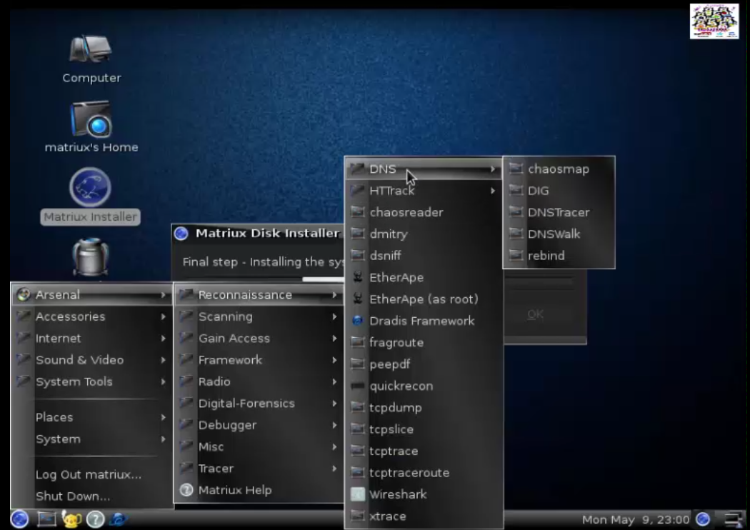 تثبيت توزيعة متروكس لينكس Matriux Kryptonv – نظام تشغيل لينكسGNU/Linux ...