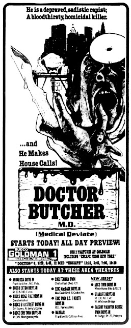 TEMPLE OF SCHLOCK: Movie Ad of the Week: DOCTOR BUTCHER, M.D. (1981)