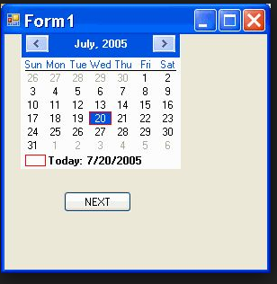 ingenieria de software: uso de datetimepicker, calender y WebBrowser