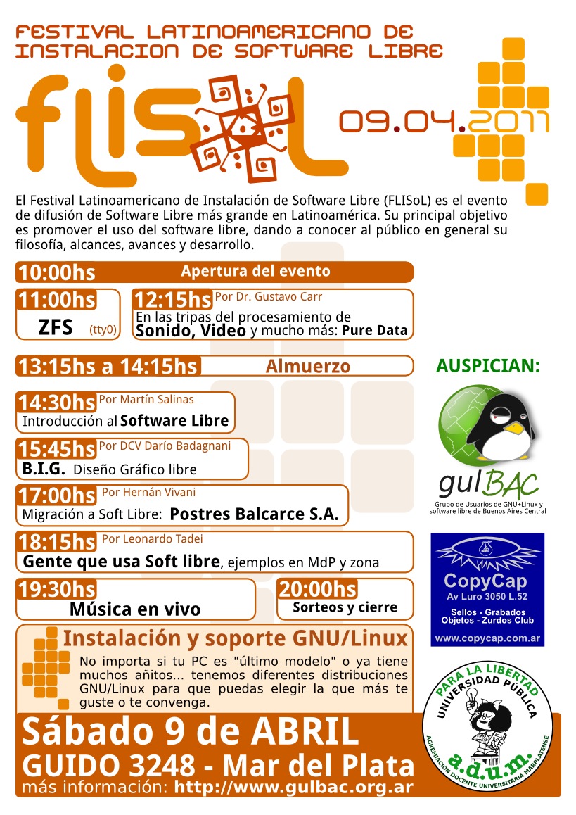 vamox: Flisol 2011 Mar del Plata - Actualizado 2