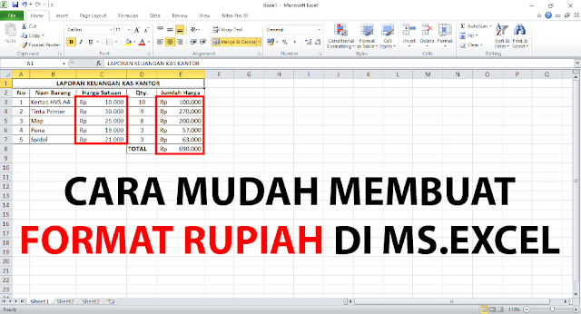 Cara Menciptakan Format Rupiah Di Microsoft Excel - Serupa Me