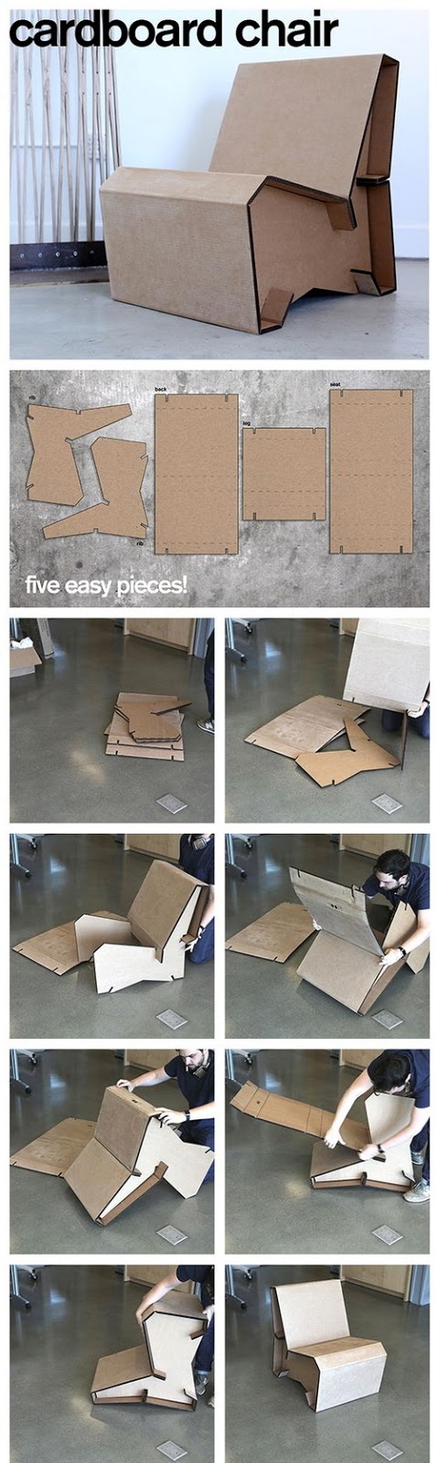 EL MUNDO DEL RECICLAJE: DIY silla de cartón