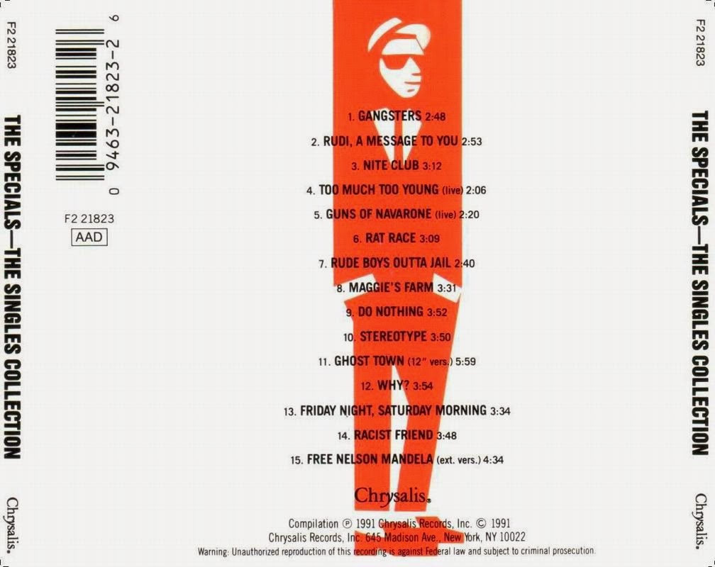 PUNK SKA REGGAE: The Specials - The Singles Collection -1991