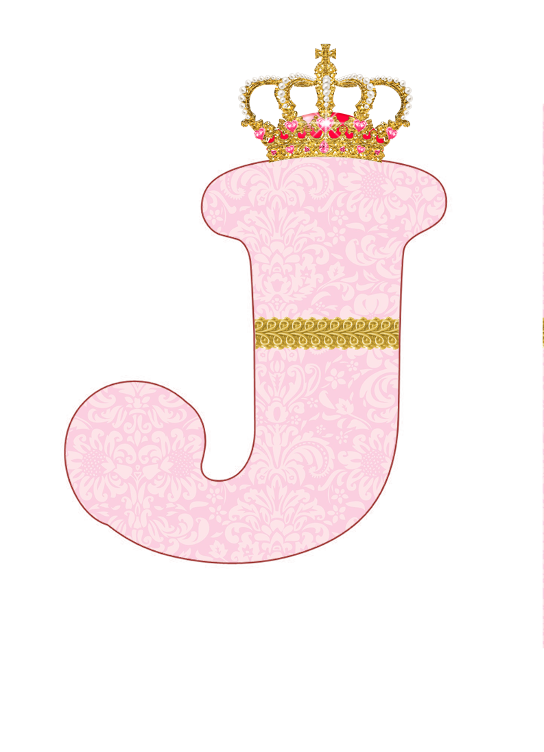 Abecedario Rosa con Corona. Pink Alphabet with Crown. - Oh my Alfabetos!