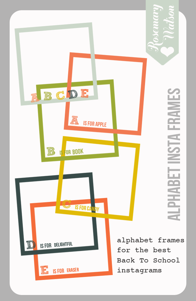Rosemary Watson Creative: New Alphabet Insta Frames in the Digital Shop