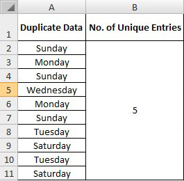 Excel VBA Tips: COUNT UNIQUE ENTRIES FROM A LIST OF DUPLICATE DATA