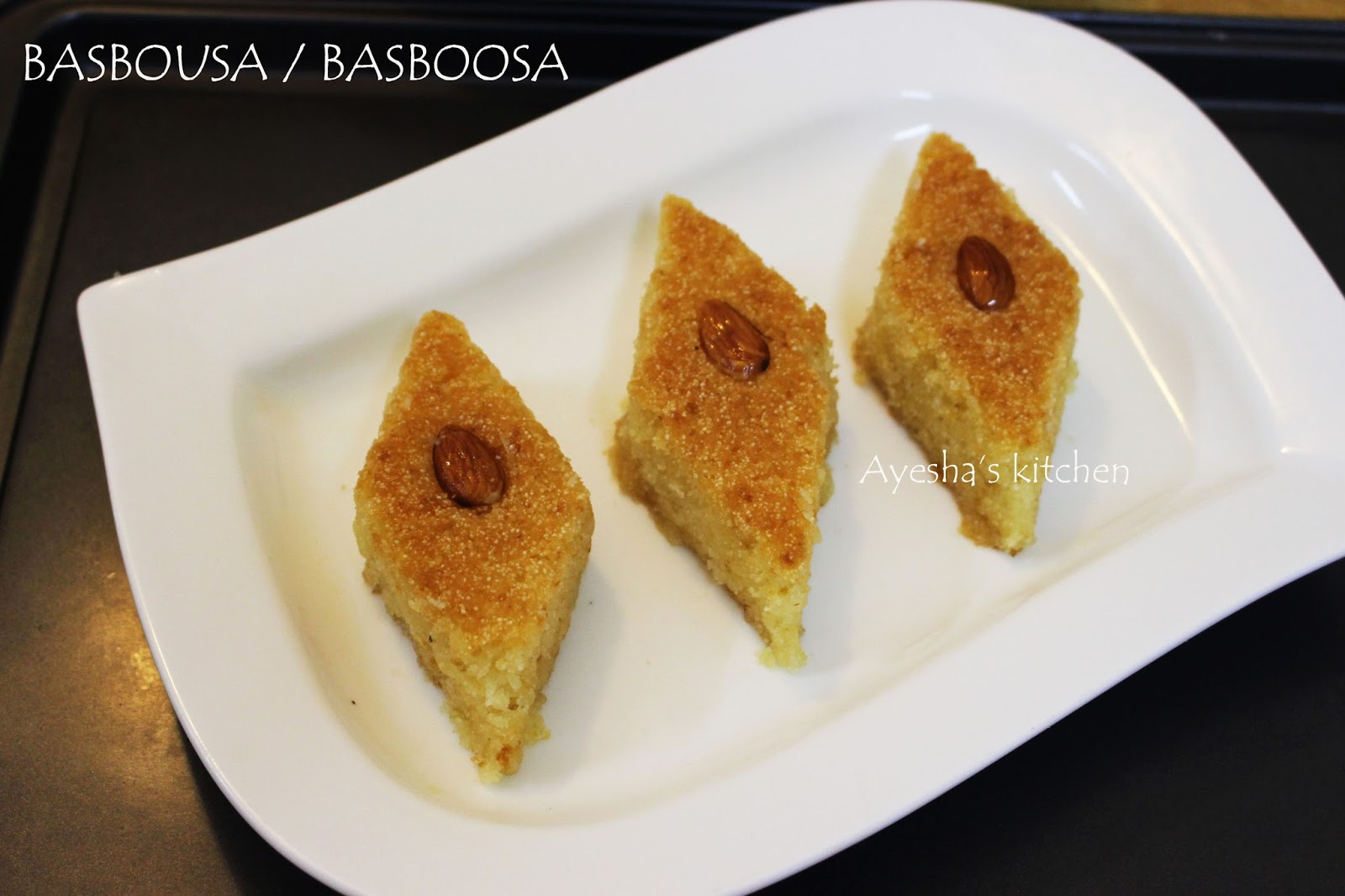 DESSERT RECIPE - BASBOUSA / EGYPTIAN DESSERT RECIPES