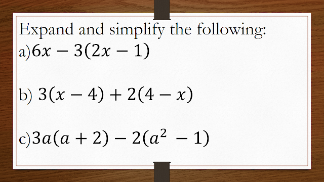 Math 9: Chapter 4: ALGEBRAIC MANIPULATION