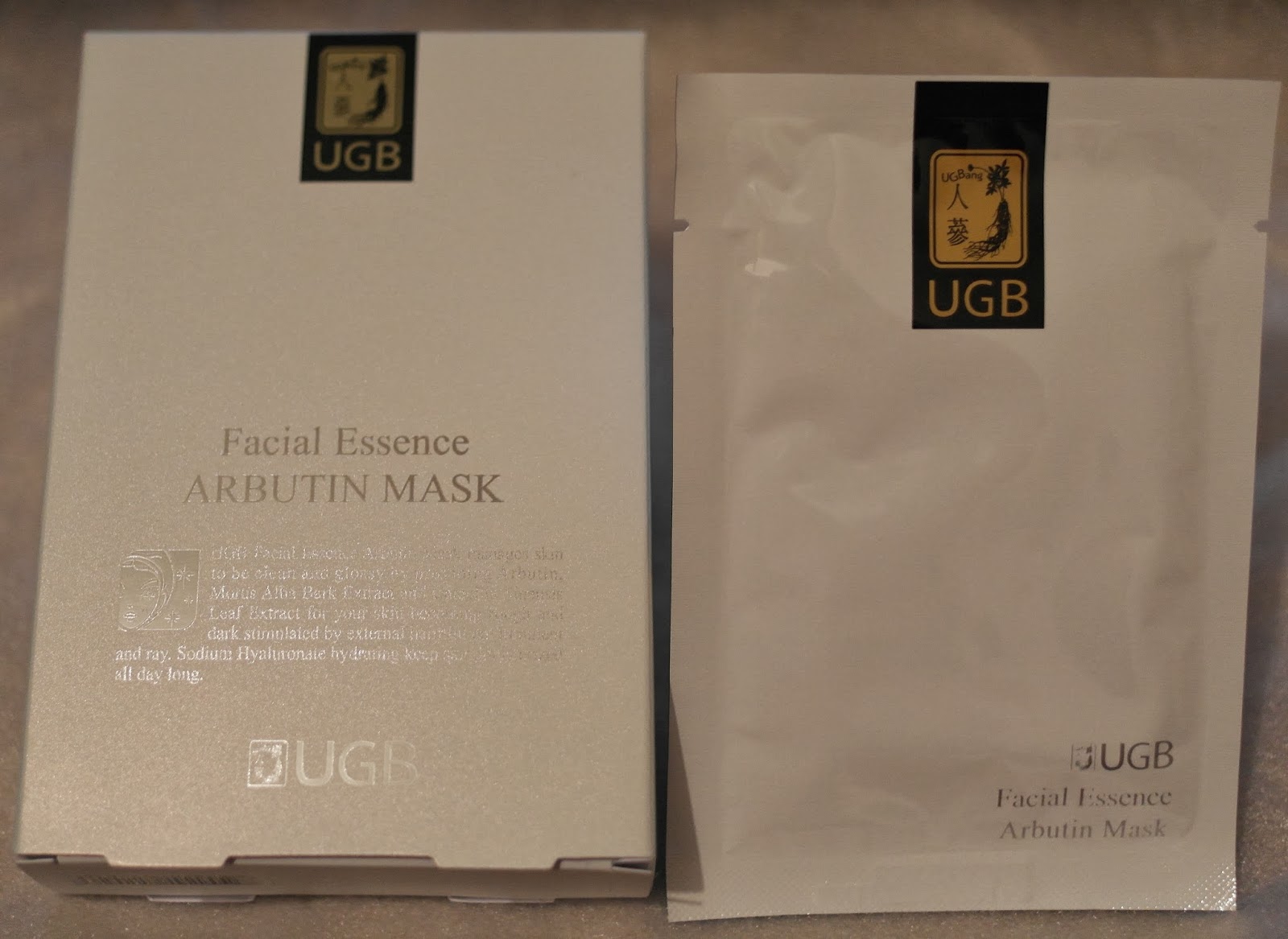 Merki Beauty: UGBang Facial Essence Arbutin Mask 熊果素美白保濕面膜 韓國護膚品推介 UGB