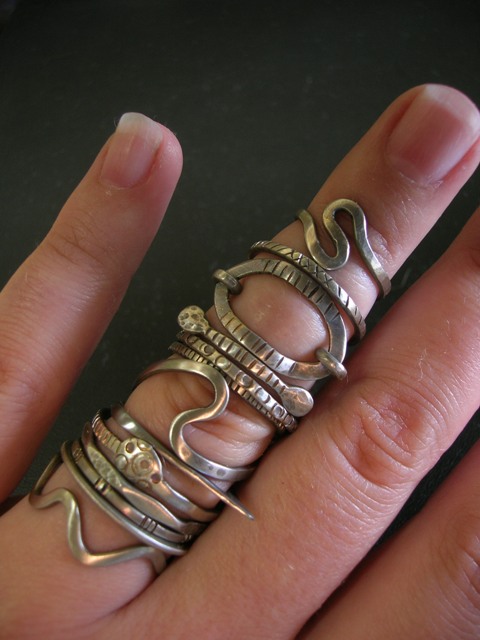 Metal Musing: Finger Bling Stacking Rings: Go Ahead, Cover Your Fingers ...
