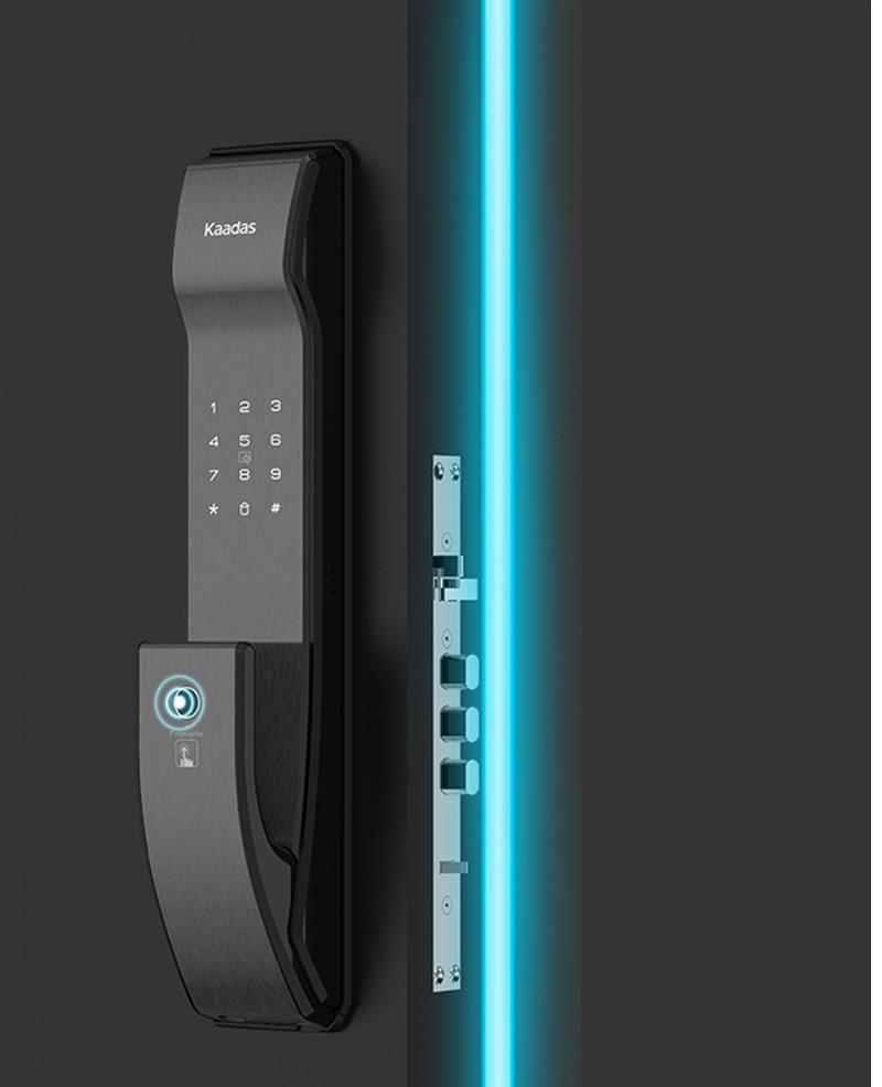 SKL DIY Uptown: Kaadas K9 Black Biometric Push Pull Digital Door Lock ...