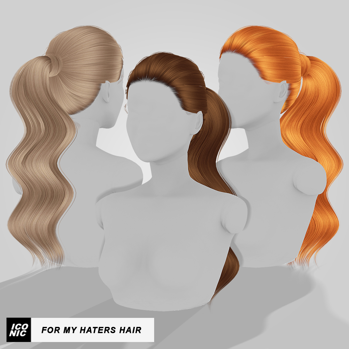 For My Haters (Hair) | TS4 - Public | ICONIC | The Sims 4 CC Creator