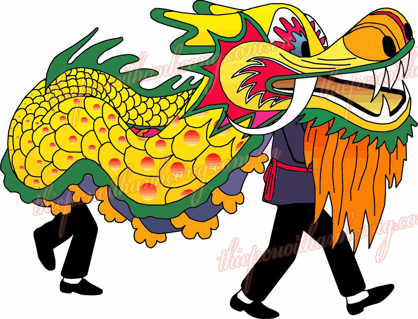 Múa Rồng. vector Đẹp file CDR.