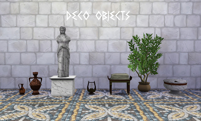 TS4: Ancient Greece Living Room Set | History Lover's Sims Blog