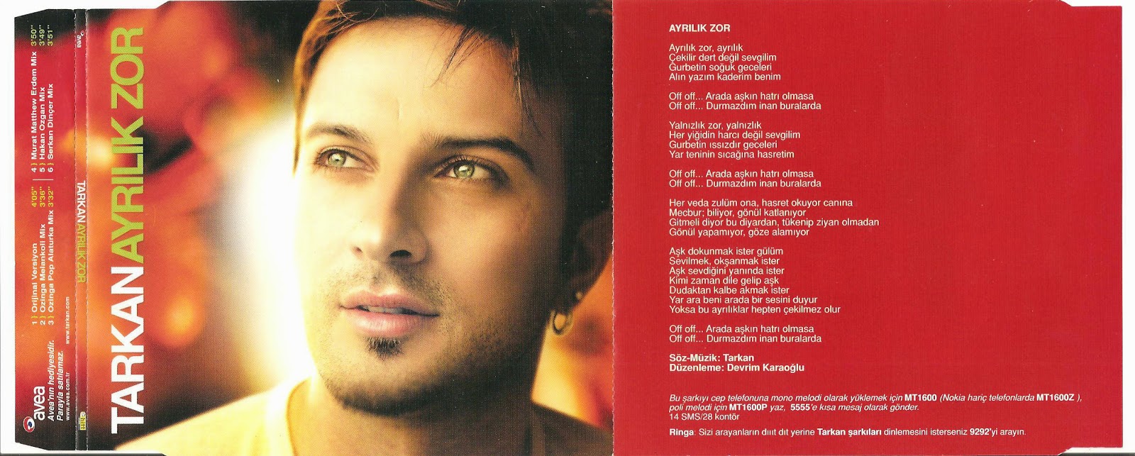 TARKAN CD-PLAK-KASET: Tarkan - Ayrılık Zor (2005-CD) (Katalog No ...