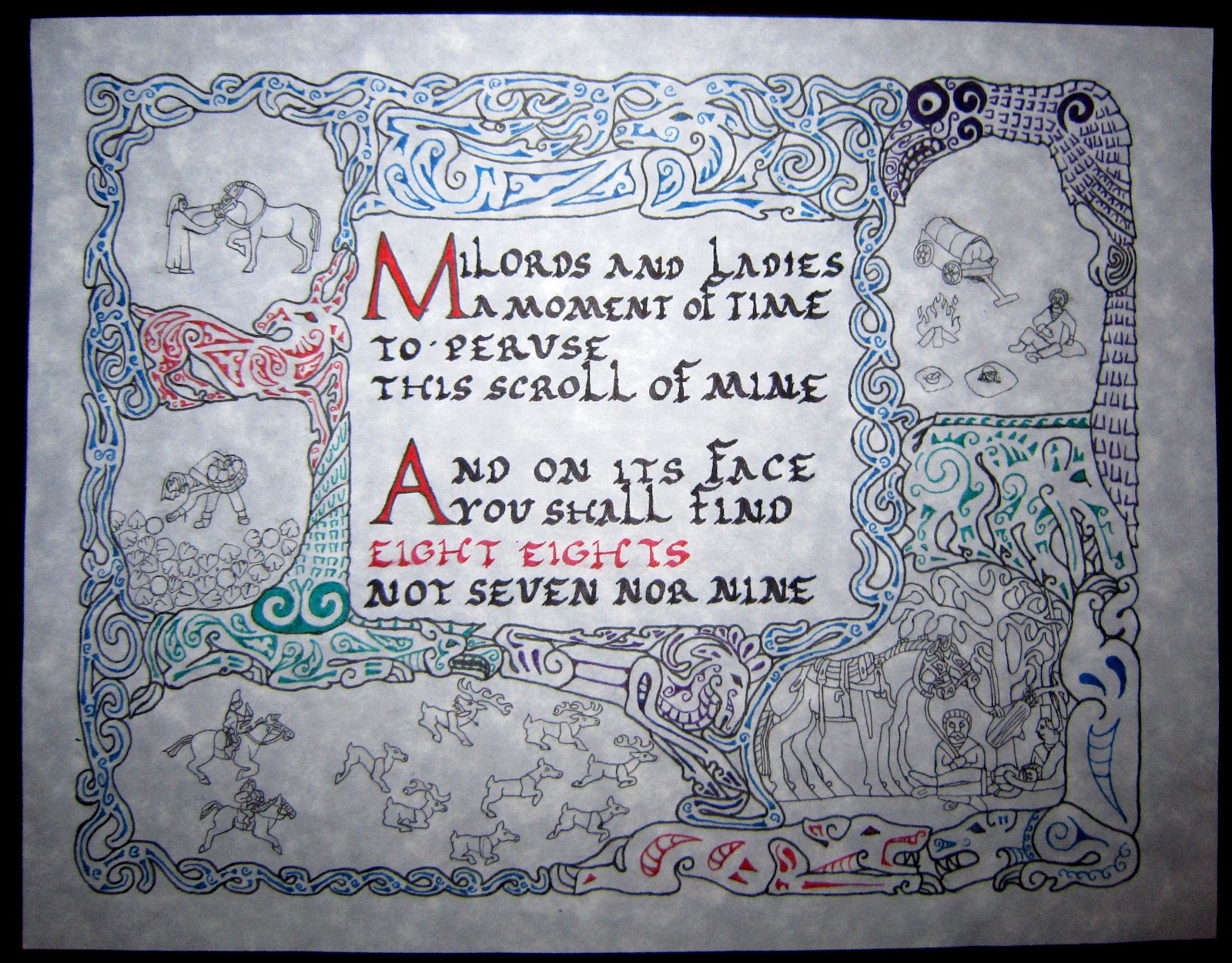 Sarmatian in the SCA: Creating a Scroll