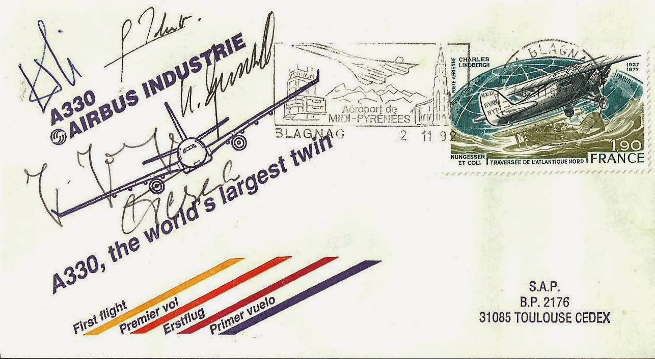 Aircraft Manufacturer and Special Flight Covers: Airbus First Flight Covers