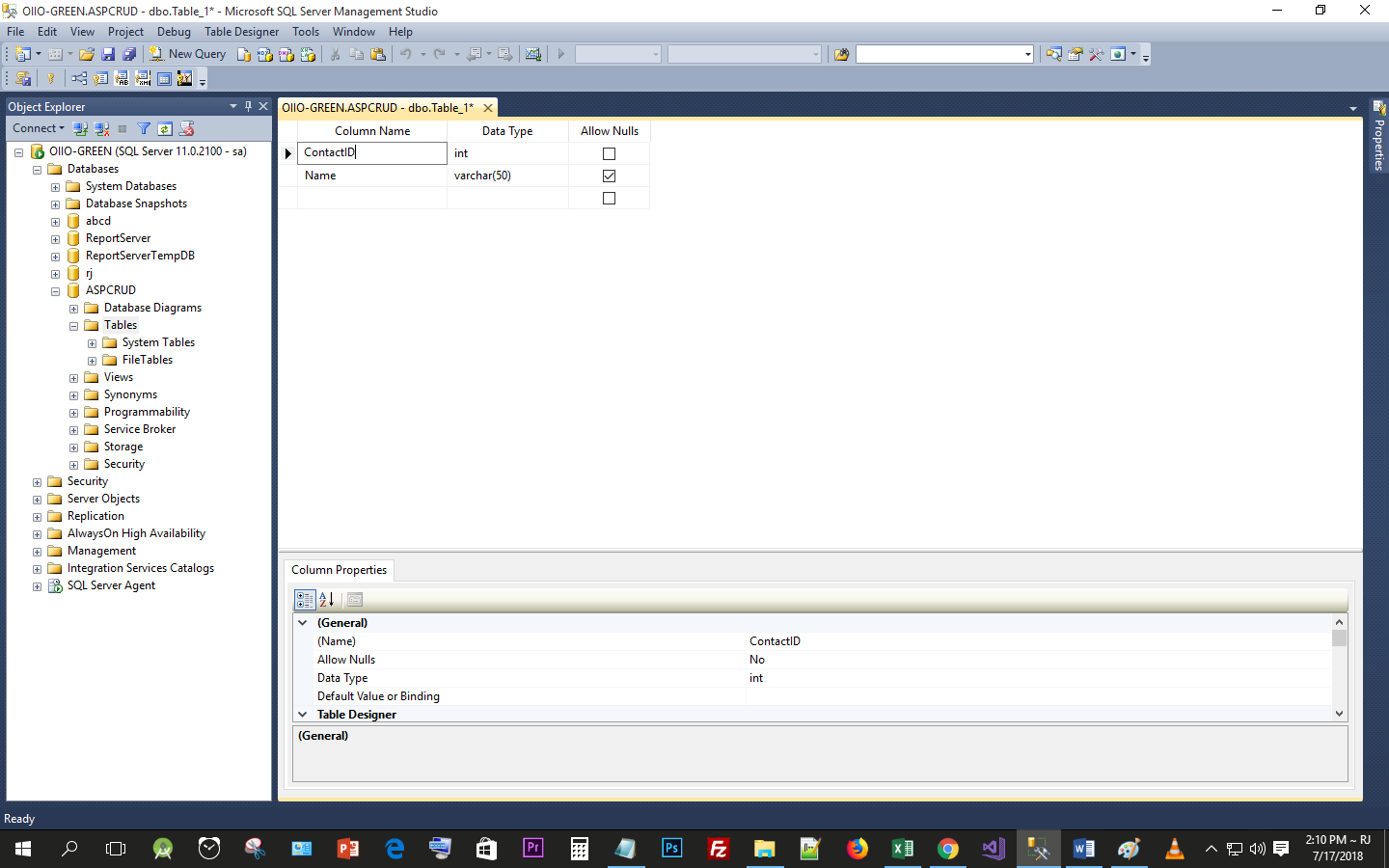 Insert data into a database table using ASP.Net, C# and Microsoft SQL Server Stored Procedure