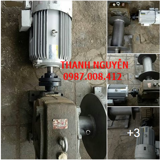 Motor Giảm Tốc Cũ - Hộp Giảm Tốc Nguyên Bộ Size 135