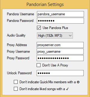 Pandorian - Free desktop client for Pandora with built-in proxy support ...
