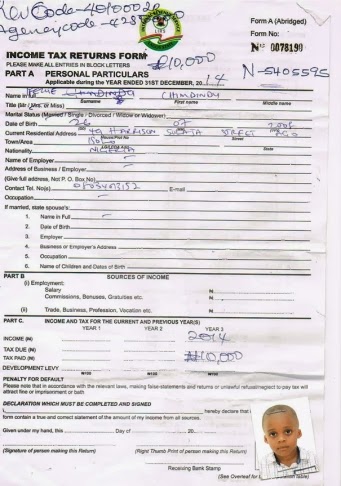 Kamify Blog: 5-year-old Boy Pays Income Tax To Lagos Government???