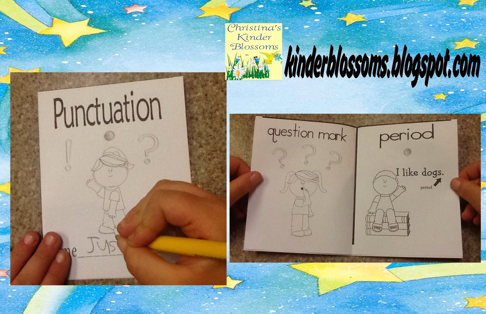 Christina's Kinder Blossoms: Punctuation Sort (free) K.L.2b