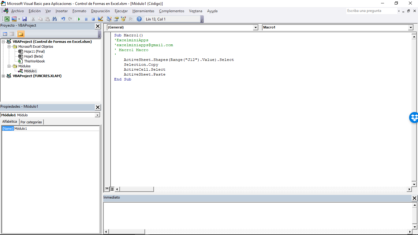 mini aplicaciones en Excel: Control de Formas en Excel - Parte 1 ...