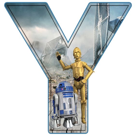 C3PO and R2D2 Letters. Letras de Star Wars. - Oh my Alfabetos!