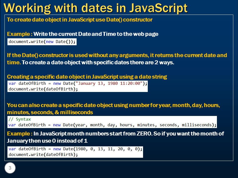 Sql Server Net And C Video Tutorial Working With Dates In Javascript