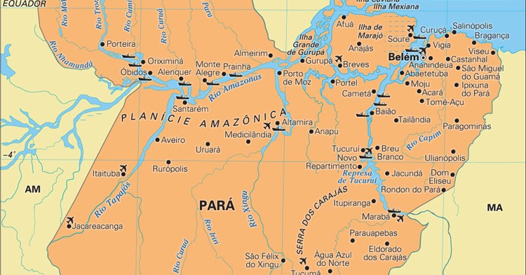 Blog de Geografia: Mapa do Pará