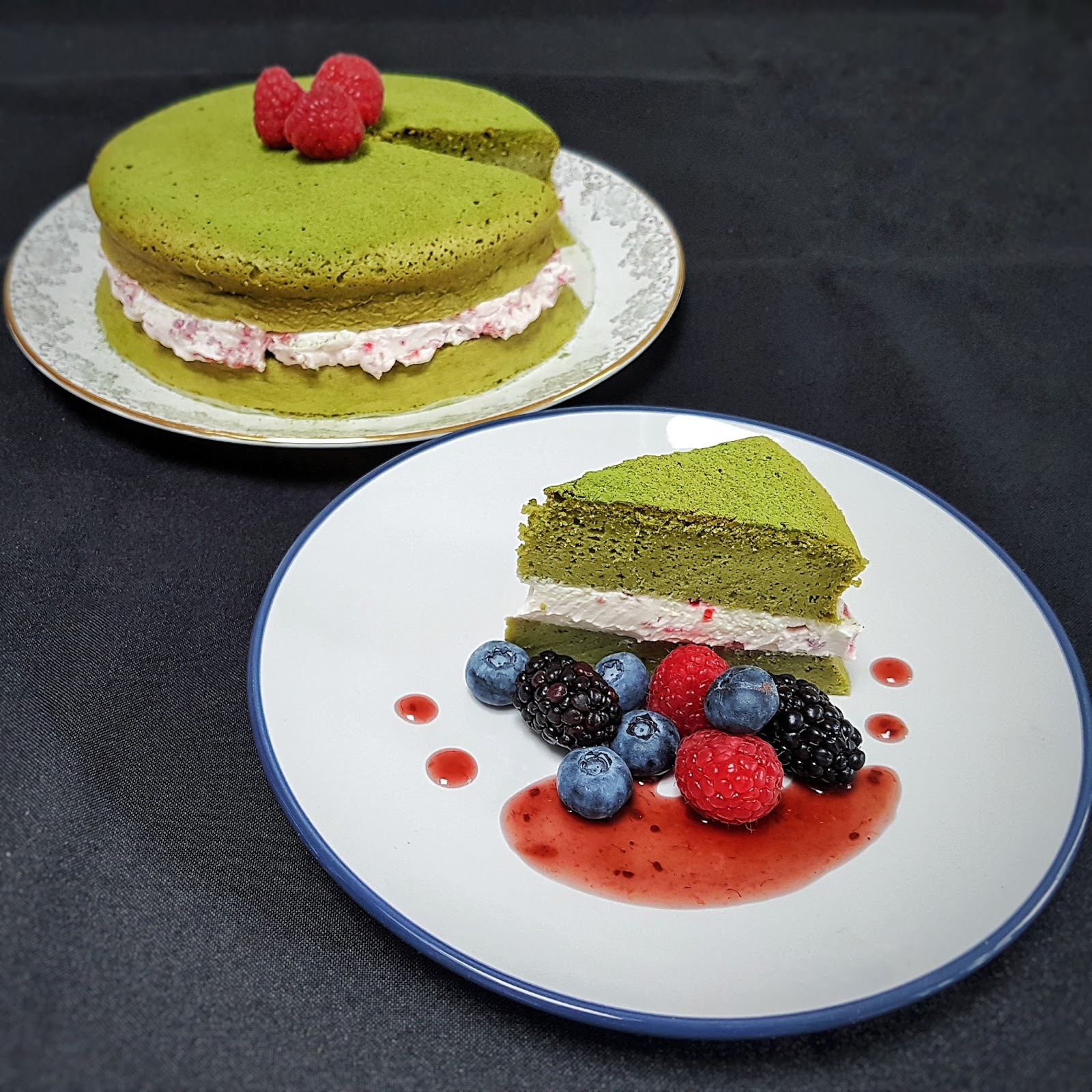 Raspberry Matcha Cotton Cheesecake – Recipe