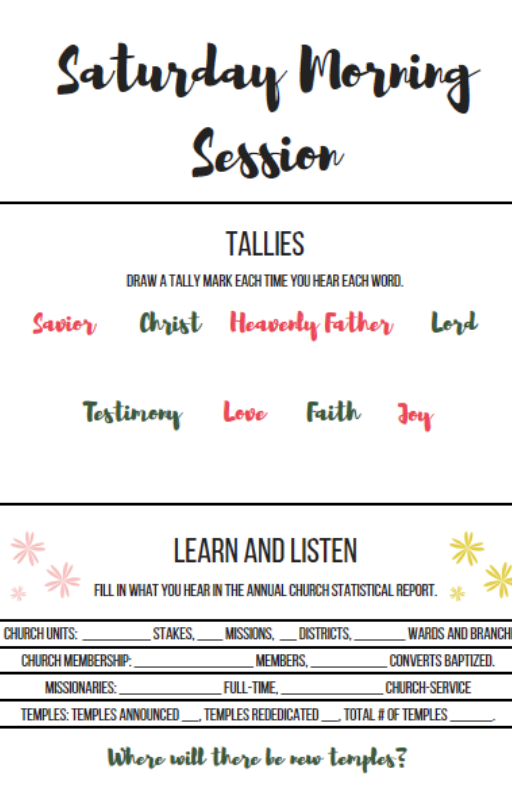 Printspiration: General Conference Activity Packet for Teens and Adults